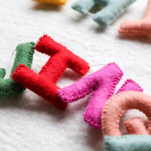 Multi-coloured Felt Christmas Garland | Festive Holiday Decor ...