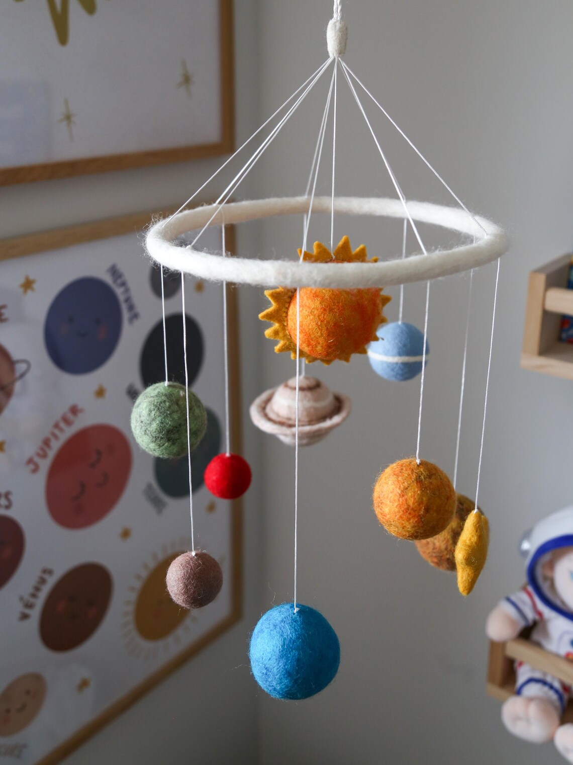 Solar System Mobile for Babies | Nursery Decor | Educational Baby ...