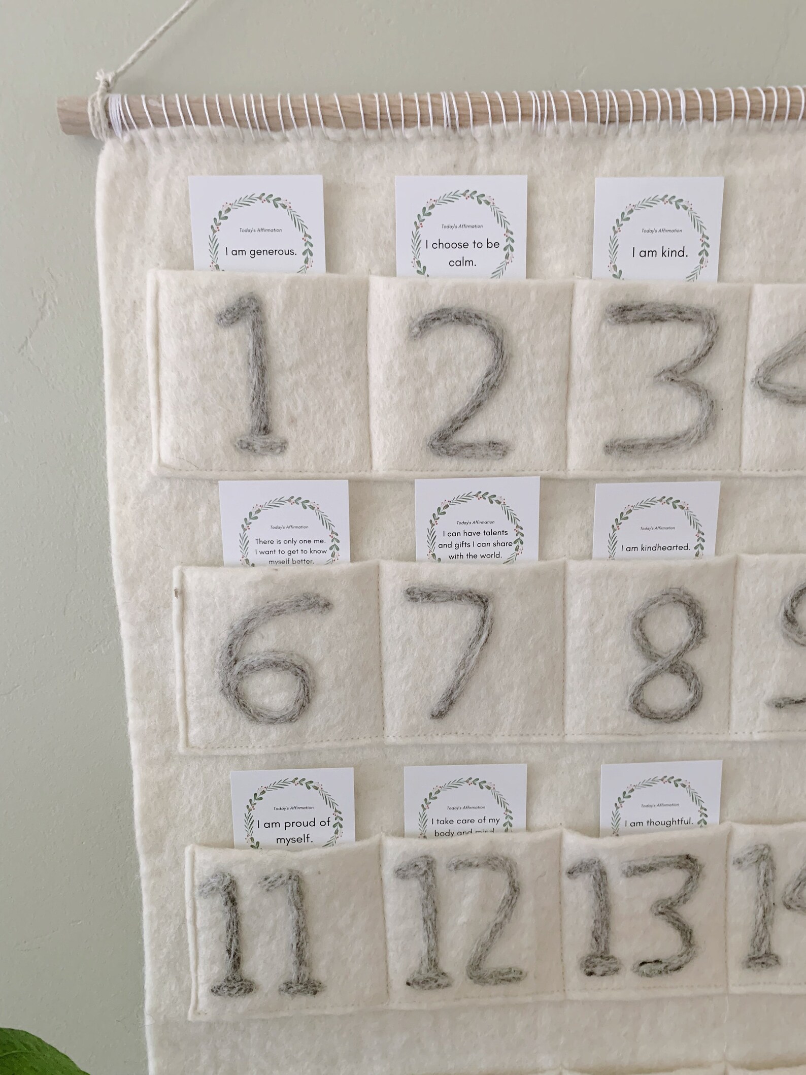 Christmas Advent Calendar / Xmas Decor / Boho Christmas / - Etsy