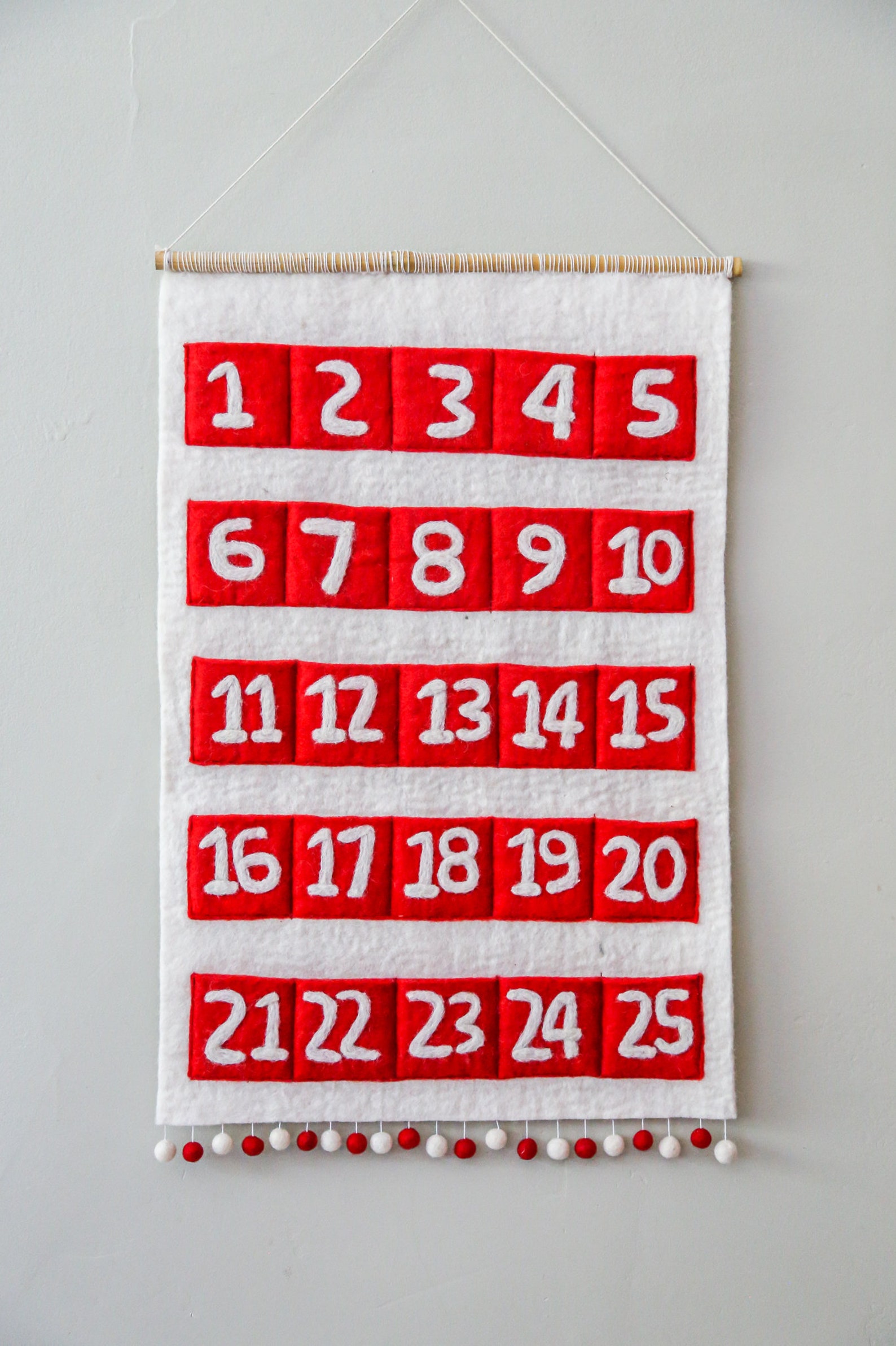 Christmas Advent Calendar / Xmas Decor / Boho Christmas / - Etsy