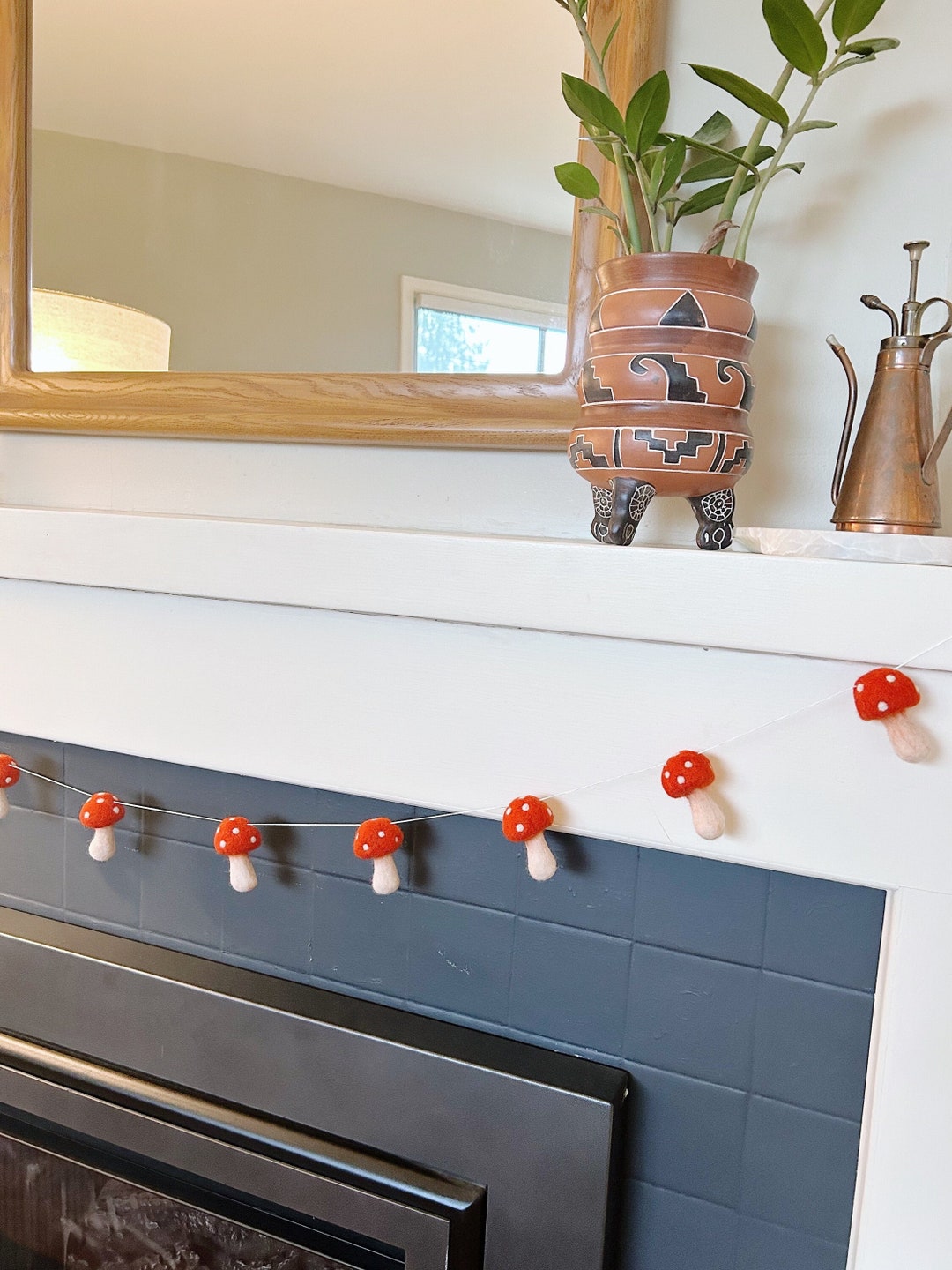 Mushroom Nursery Decor Red Cap Mushroom Garland Felt Red Mushroom Home ...