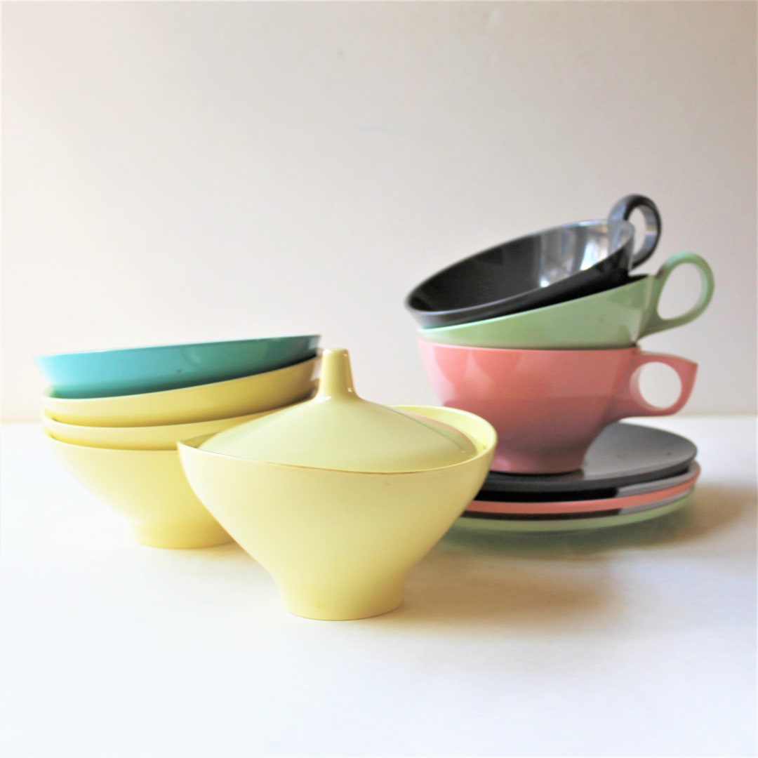 Vintage Boontonware Dishware, Sauce Bowls 4, Cup and Saucer Sets 3 ...