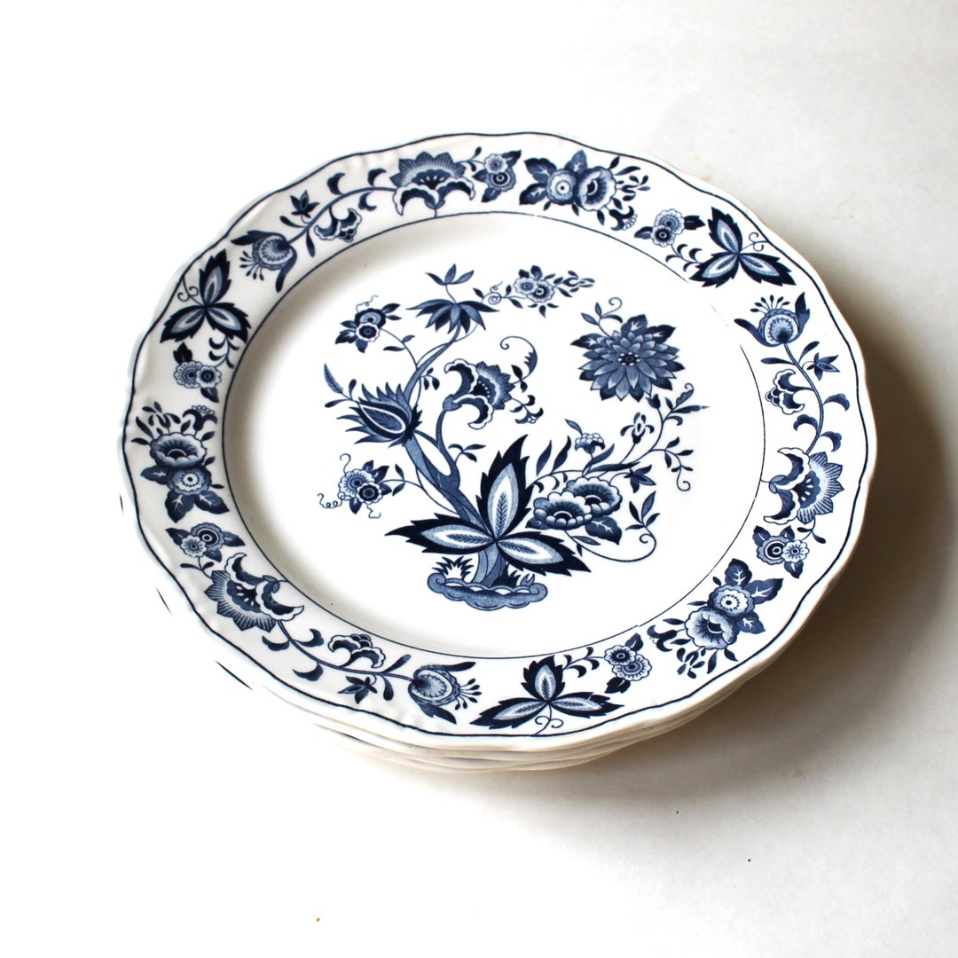 Nikko Ironstone Harmony House Blue Bonnet Dinner Plates 7, Blue and ...