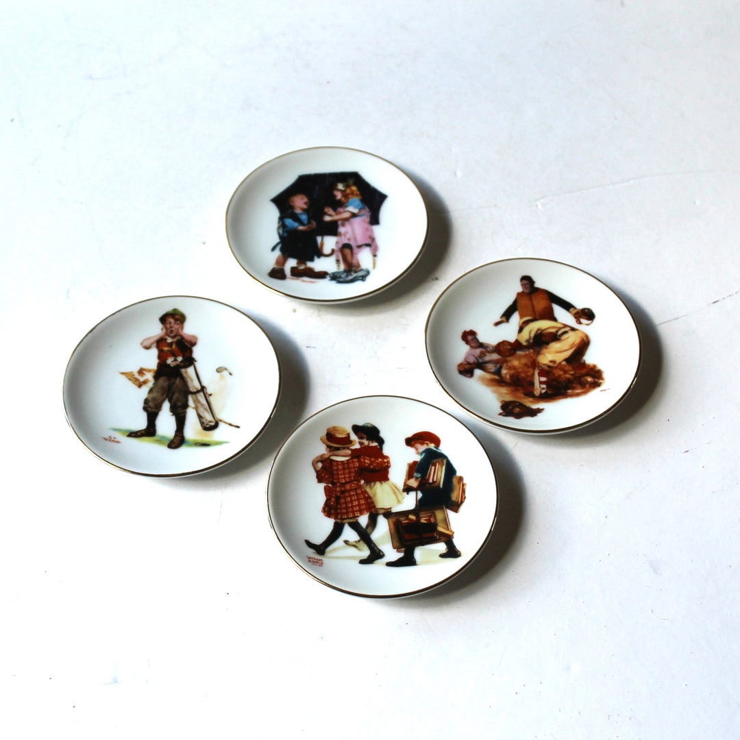 Liberty Magazine Miniature Plate Collection, 4 Plates, Cover Art From ...