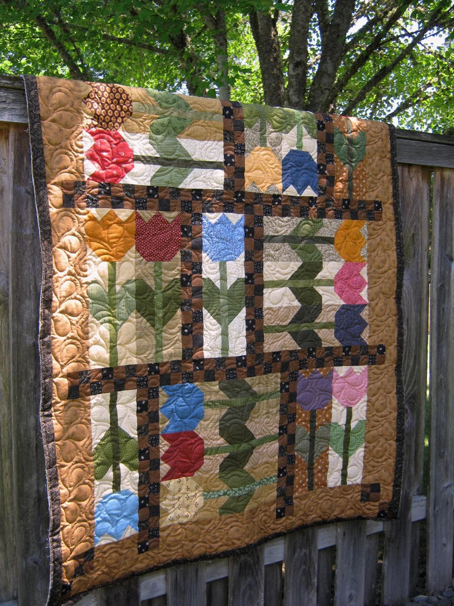 Tulip Crush Quilt and Pillow Pattern // Mailed Copy - Etsy