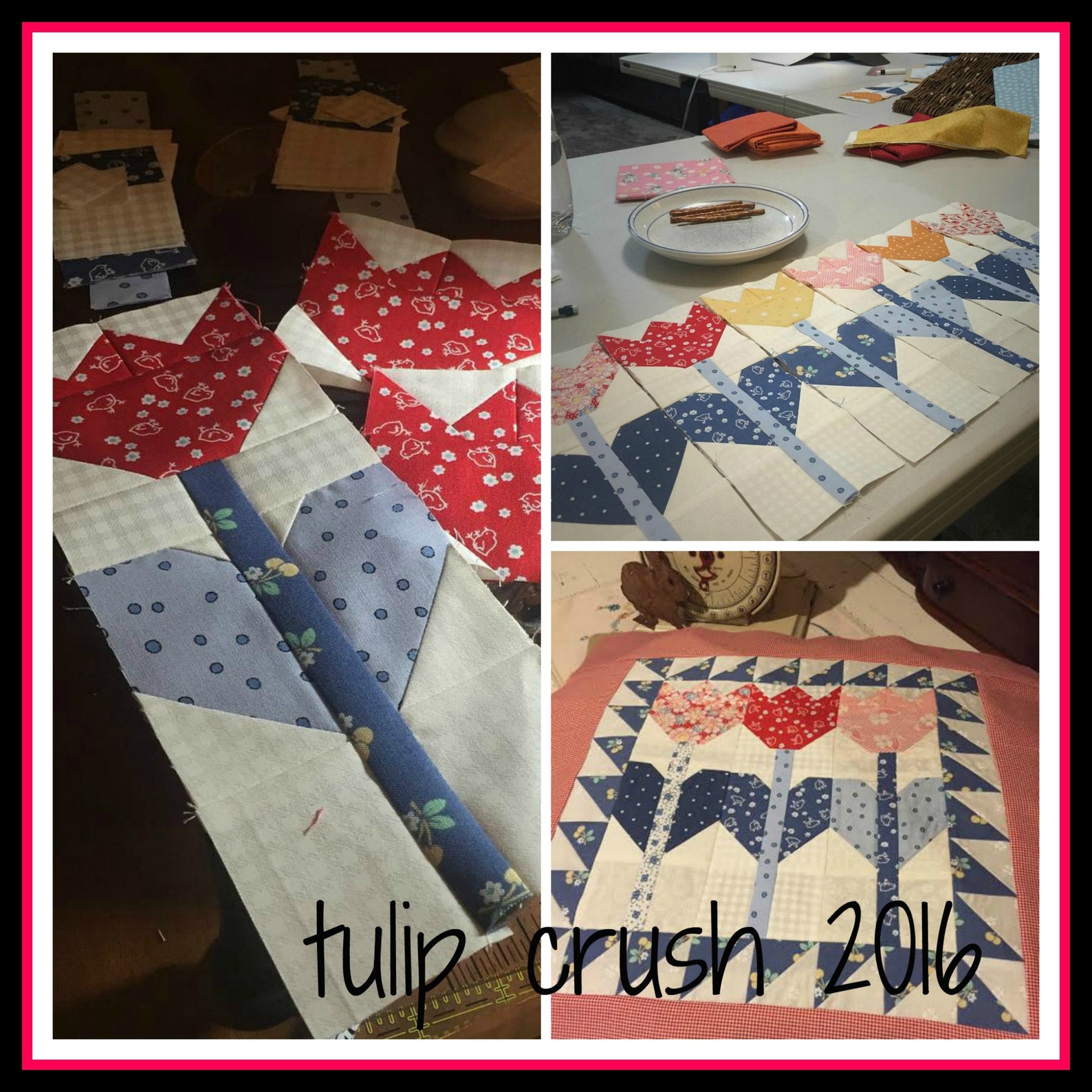 Tulip Crush Quilt and Pillow Pattern // Mailed Copy | Etsy