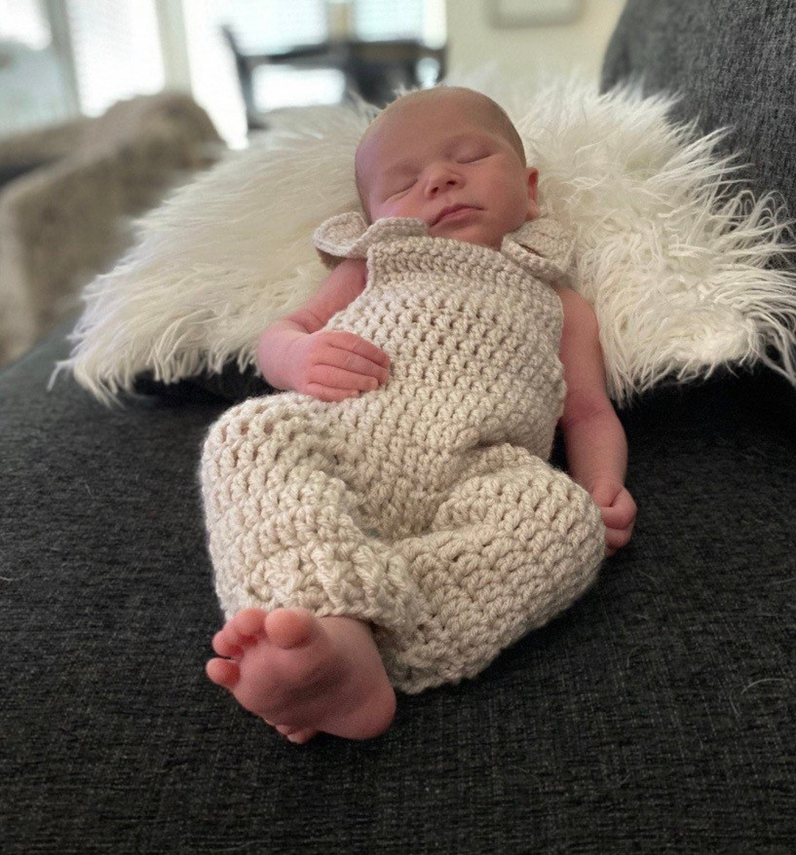Newborn Baby Crochet Overalls With Newsboy Cap. Baby Boy - Etsy