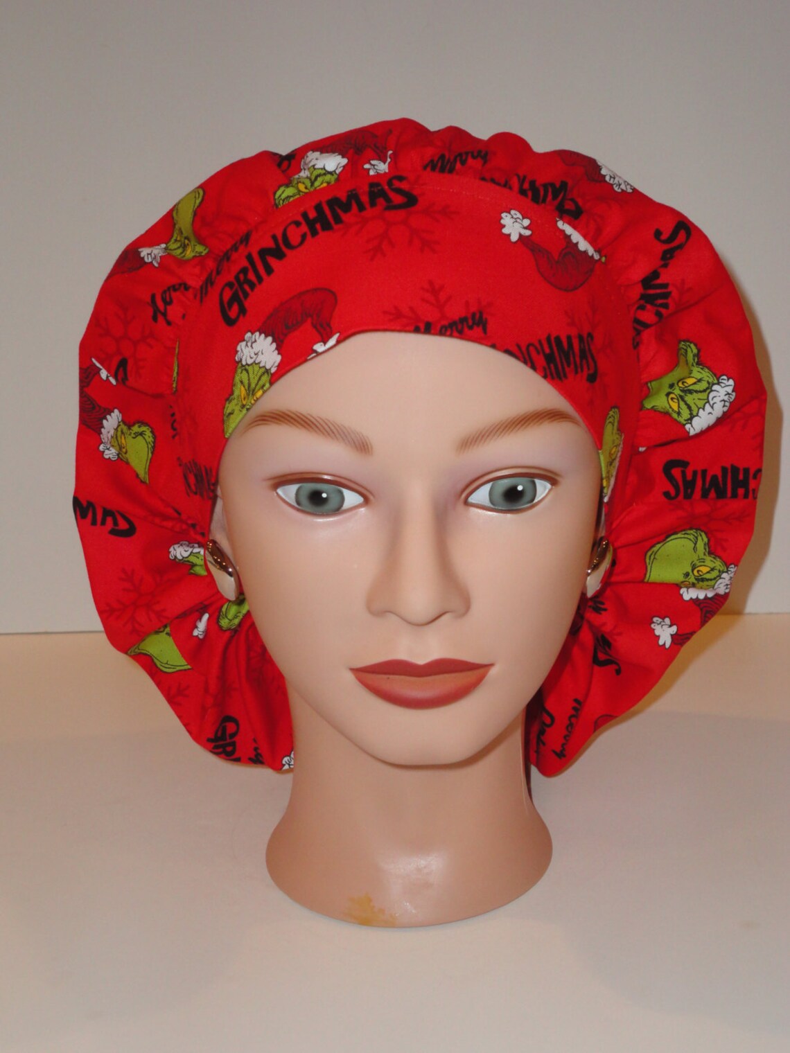 Perfect Sized Bouffant Cap...christmas...merry Grinchmas Red - Etsy