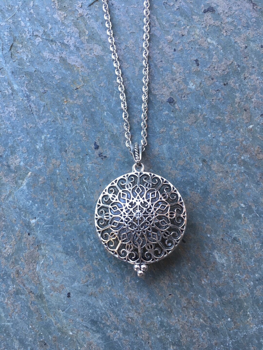 Fillable Cremation Urn Locket, Mandala Design, Bohemian Style, Choice ...