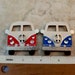 VW Van Bus Refrigerator Magnets, Set of Two, Red or Blue With Free ...