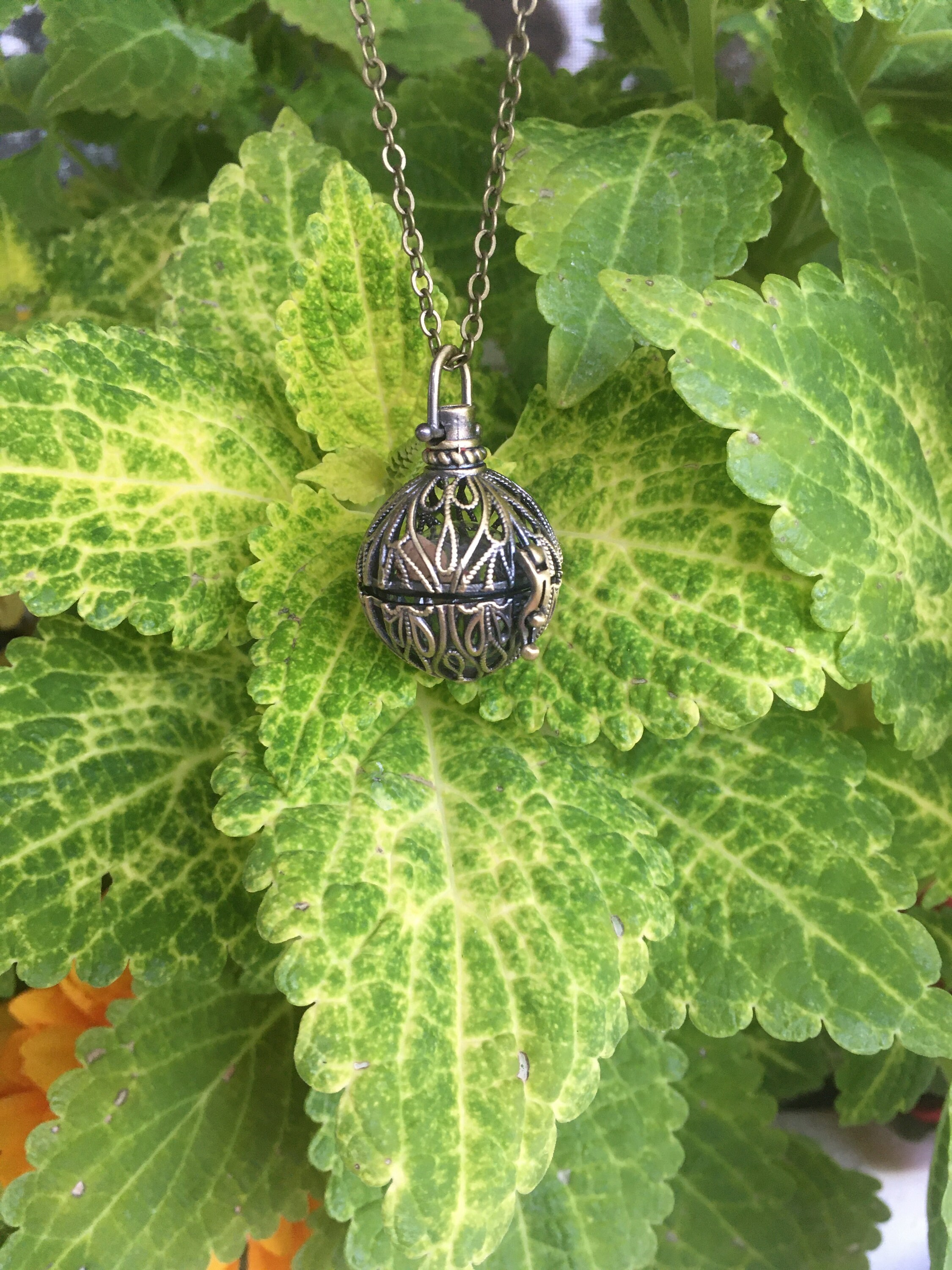 Antique Bronze Cage Urn Locket With Glass Orb for Cremation - Etsy