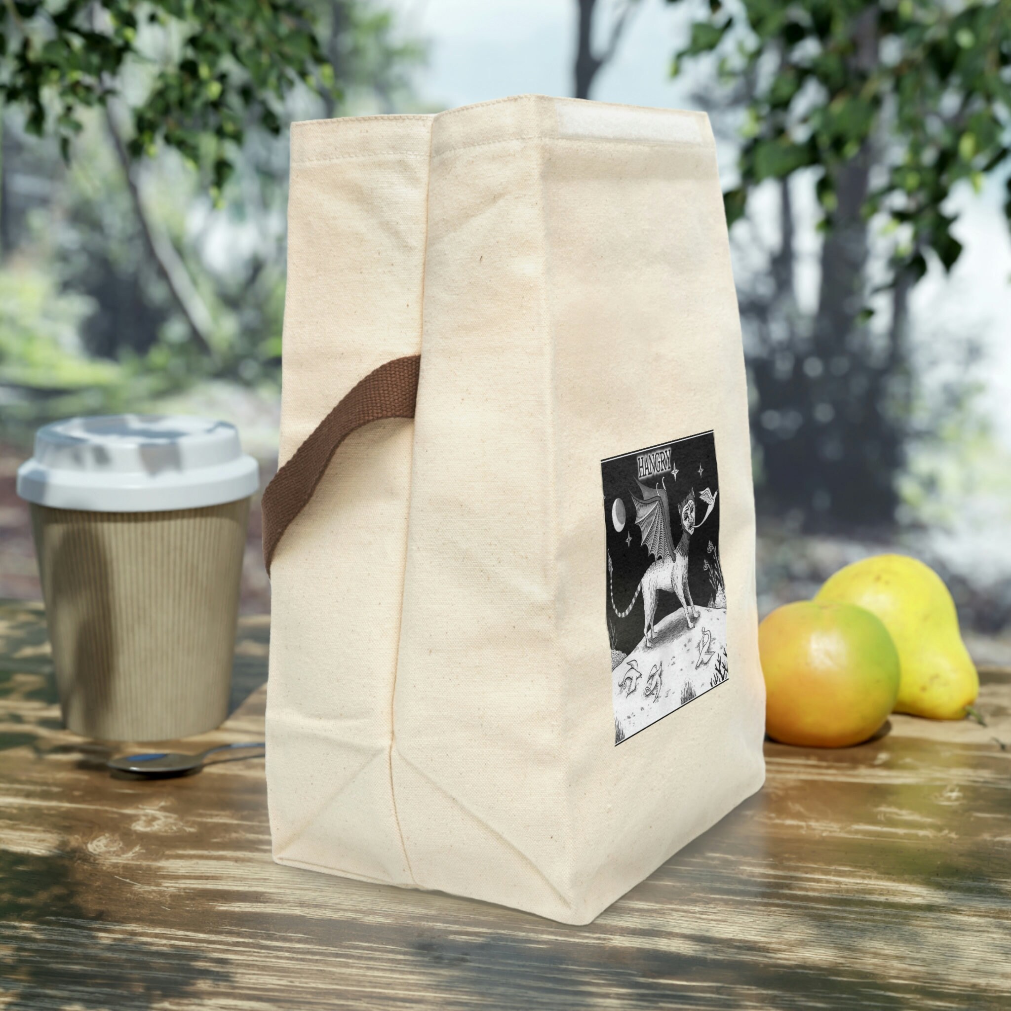 Hangry Canvas Lunch Bag With Strap - Etsy