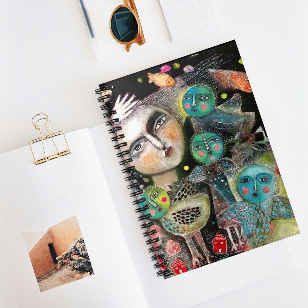 Dream Faces Spiral Notebook Ruled Line - Etsy