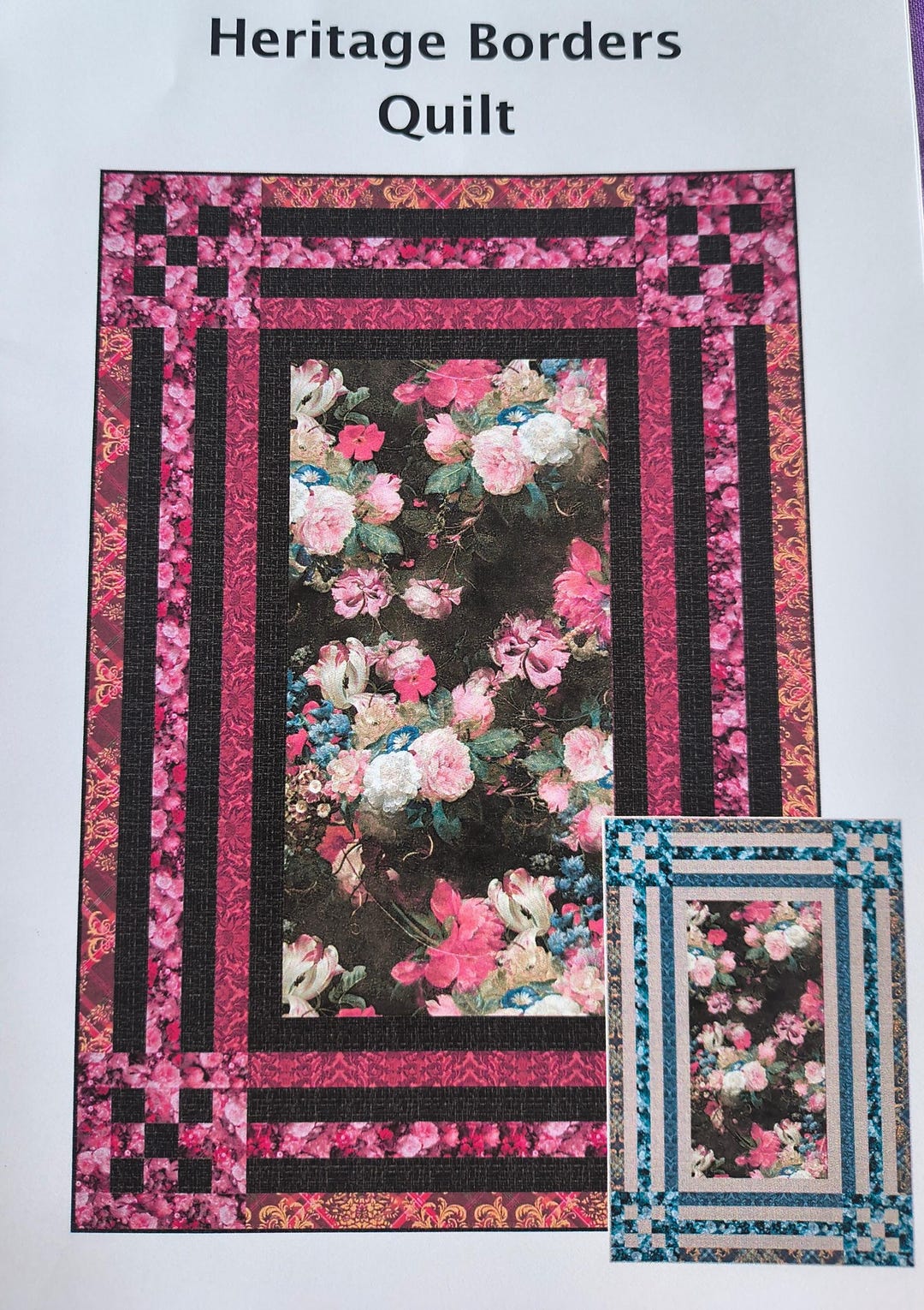 Heritage Borders Quilt Pattern by Ladeebug Design 44 X 64 Great for ...