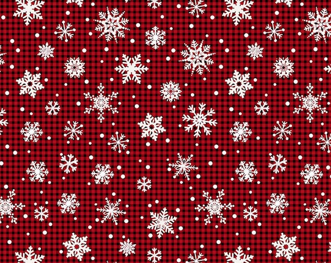 Snowflakes on Plaid From Timeless Treasure 100% Quilt Shop Quality ...