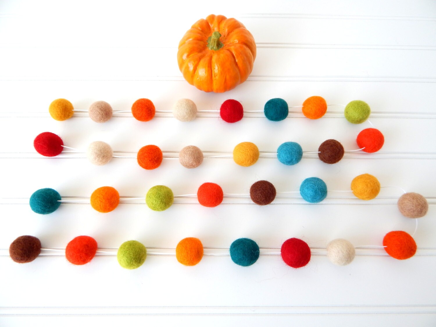 Autumn Garland Fall Garland Felt Ball Garland Fall - Etsy