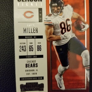 Chicago Bears Birthday card with a detachable trading card | Etsy