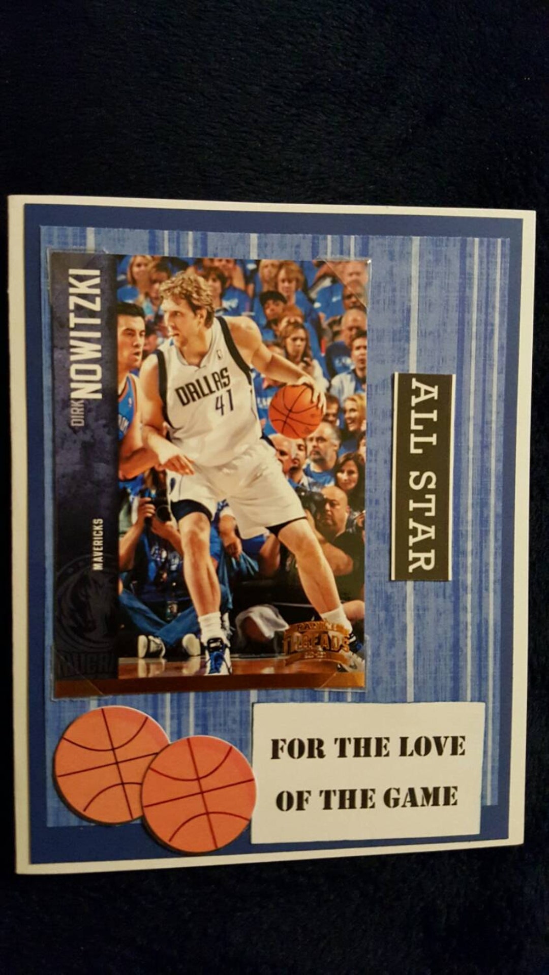 Dallas Mavericks Birthday Card With Dirk Nowitzki a Detachable - Etsy