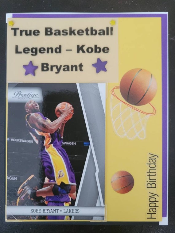 Los Angels Lakers Birthday Card With a Detachable Trading Card - Etsy