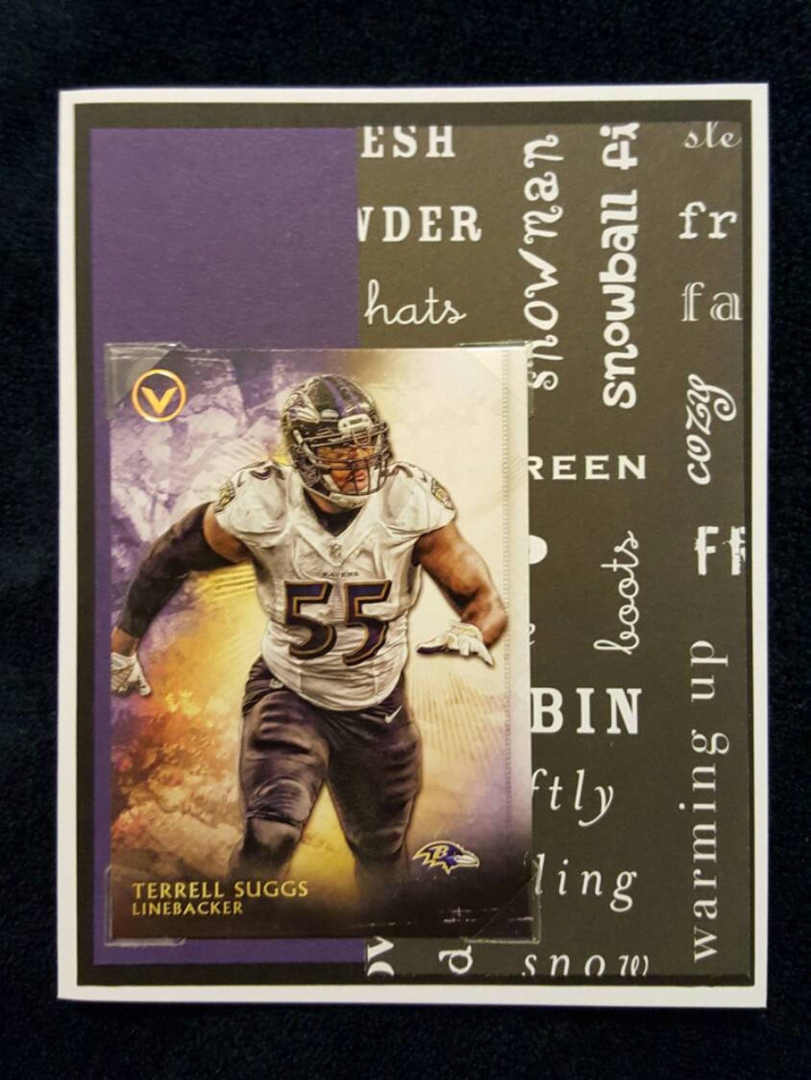 Baltimore Ravens Birthday Card Featuring a Detachable Trading Card of ...