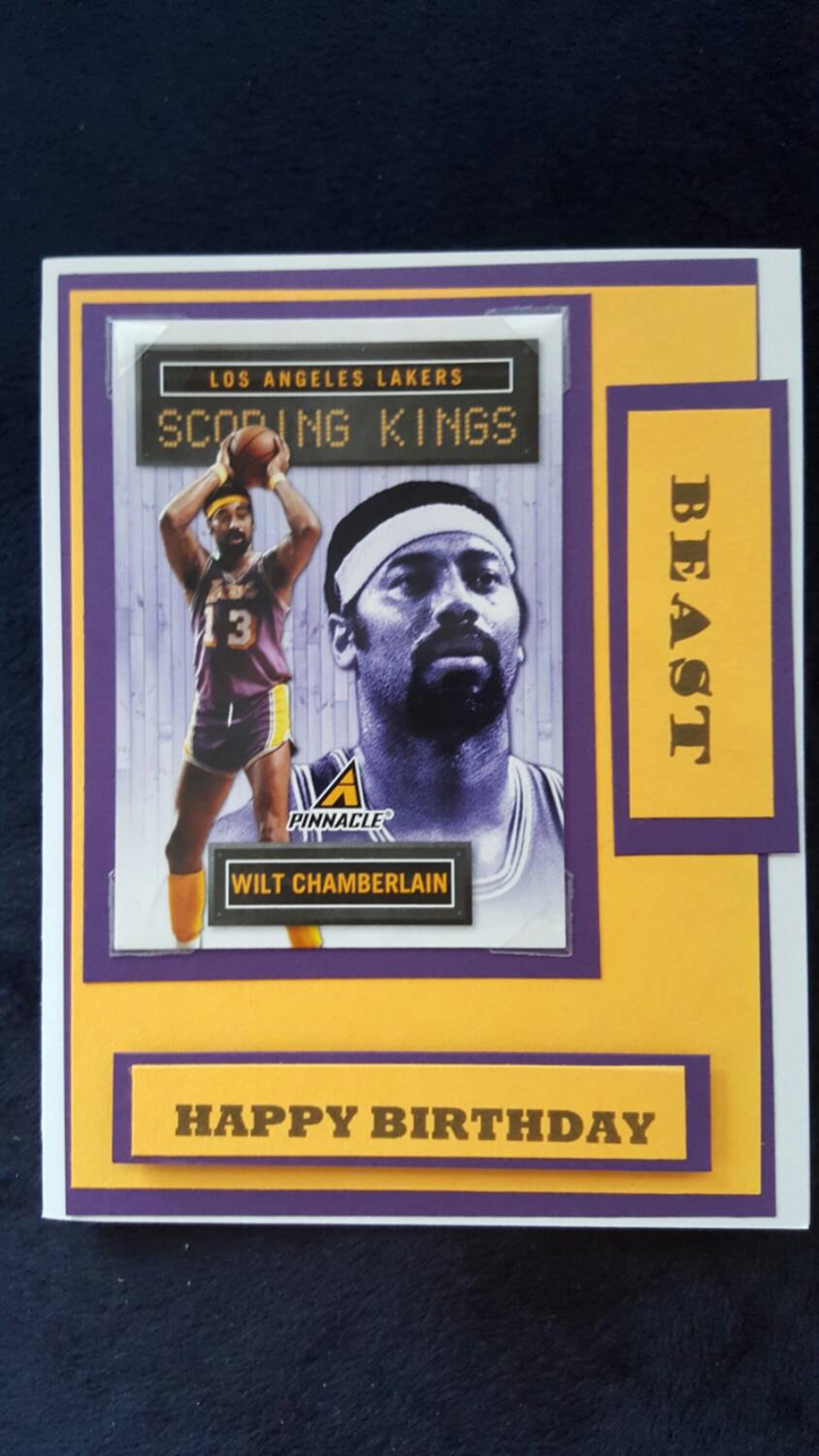 Los Angels Lakers Birthday Card With a Detachable Trading Card - Etsy