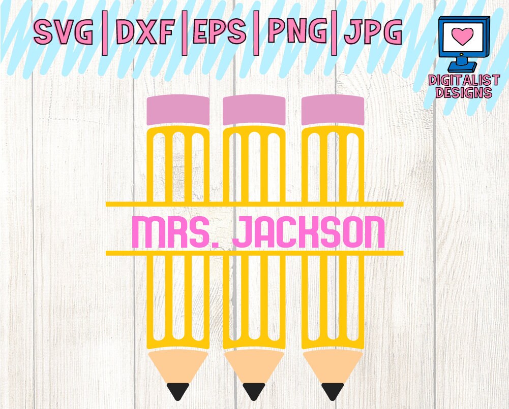 Teacher svg back to school svg pencil svg school svg | Etsy