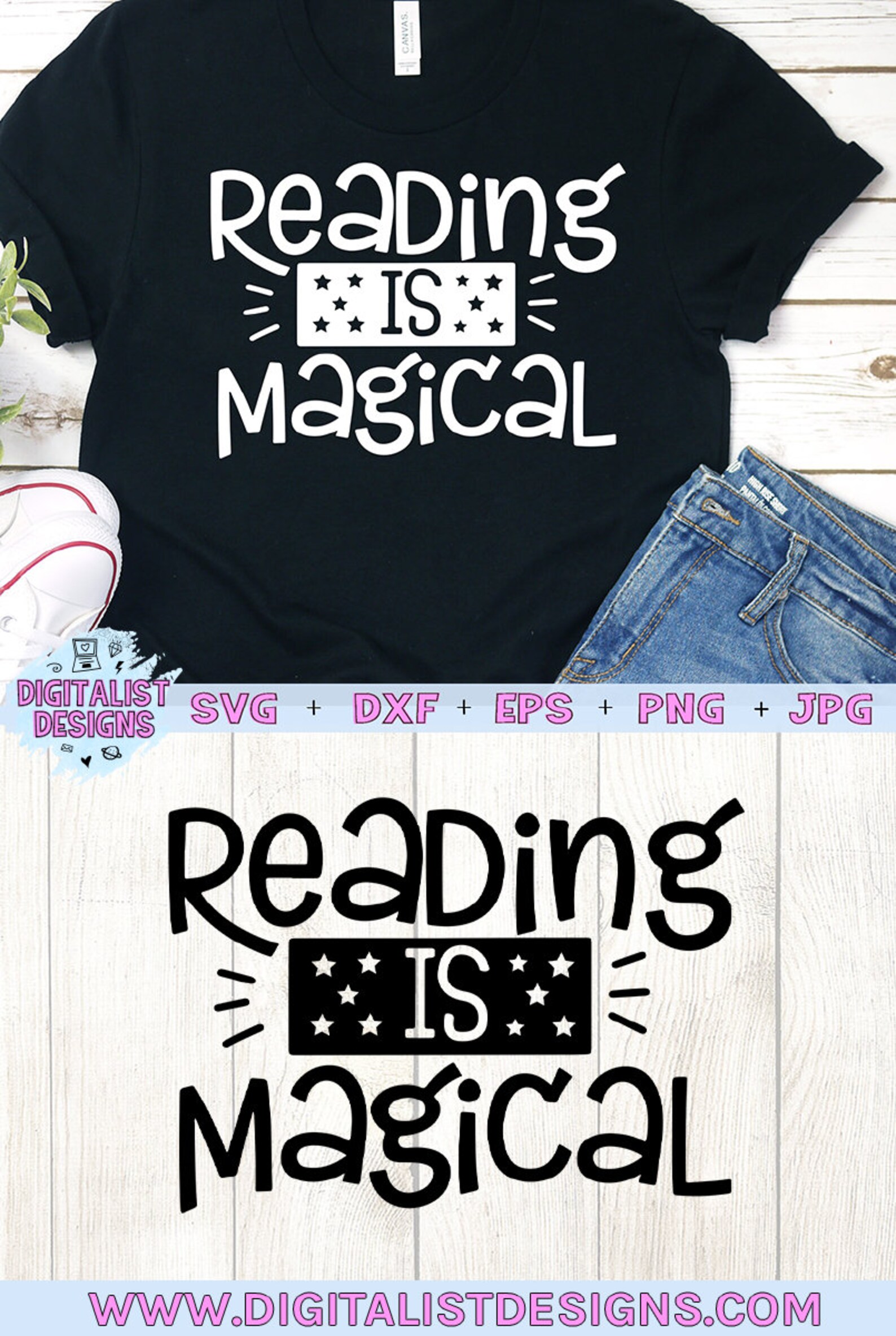 Reading is Magical Svg Teacher Svg School Svg Printable - Etsy