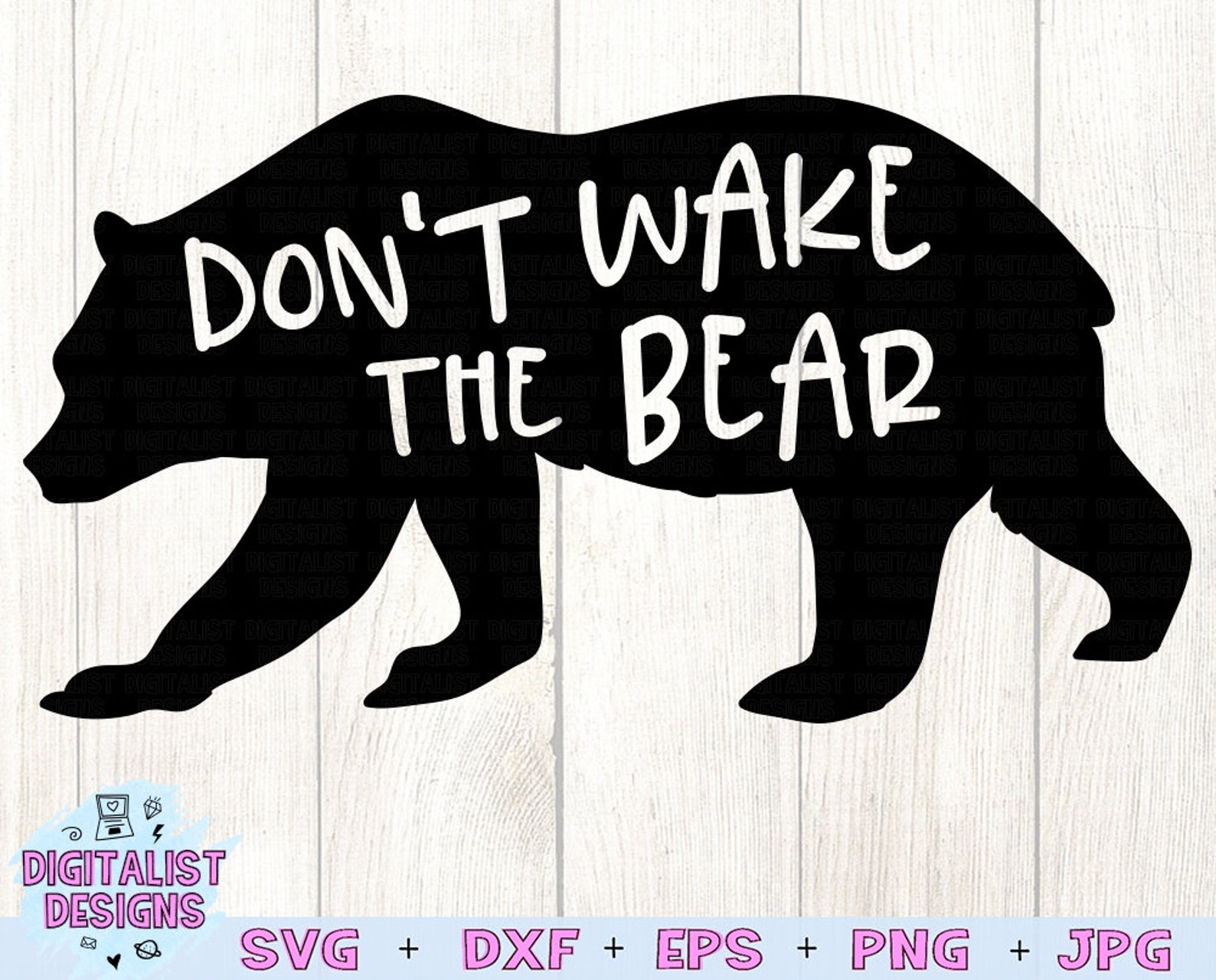 Don't Wake the Bear Svg Bear Shirt Funny Svg Svg for - Etsy