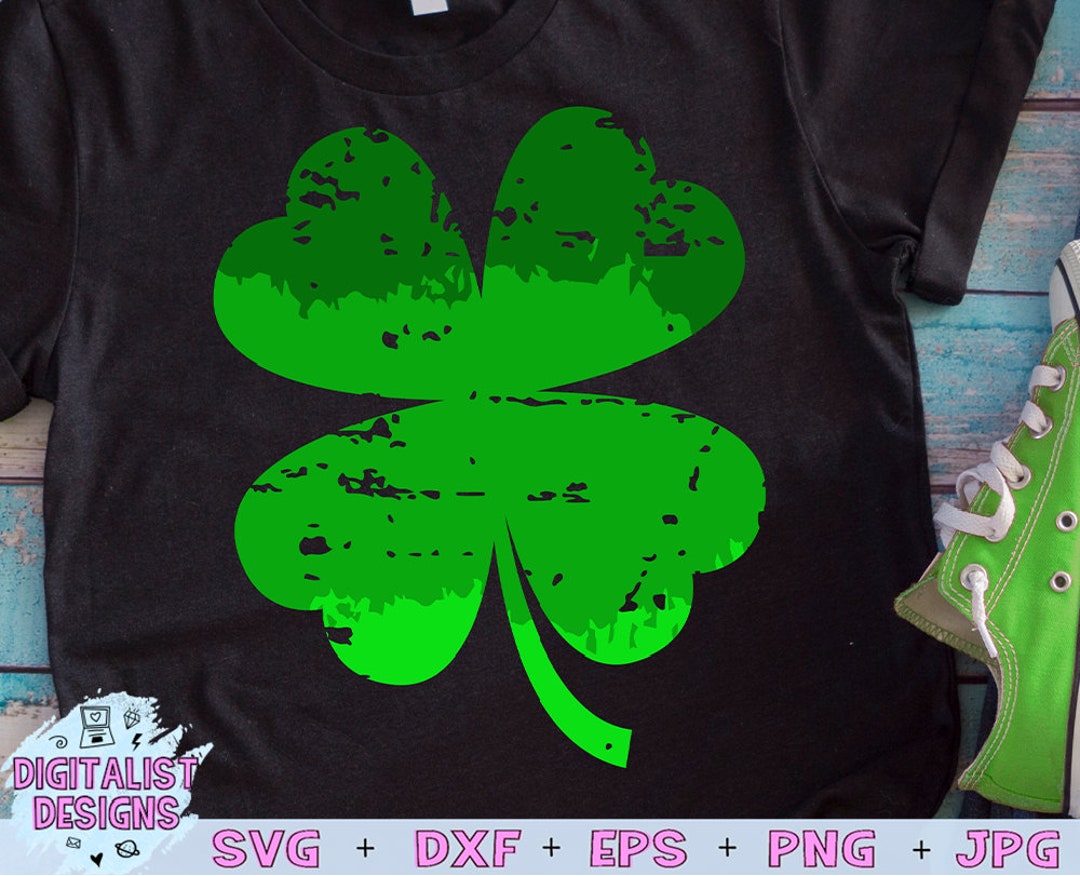 Clover Svg Ombre Svg Distressed Svg St Patrick's Day - Etsy