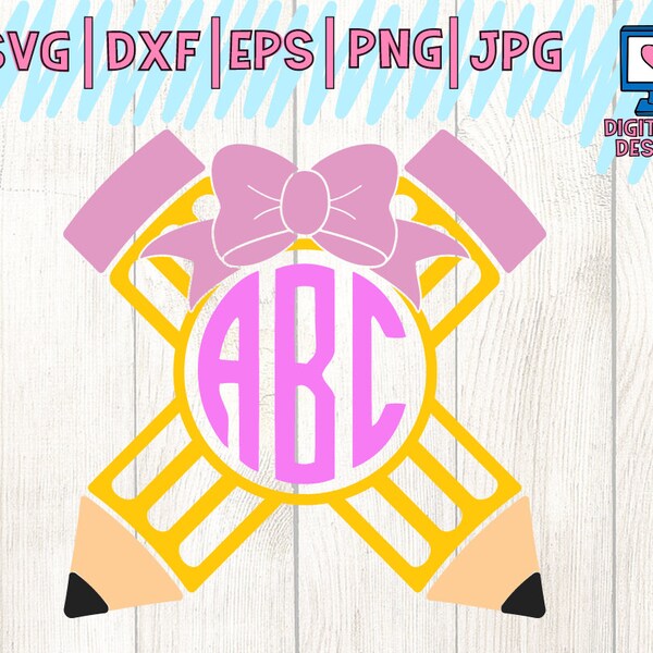 Bow Circle Monogram - Etsy