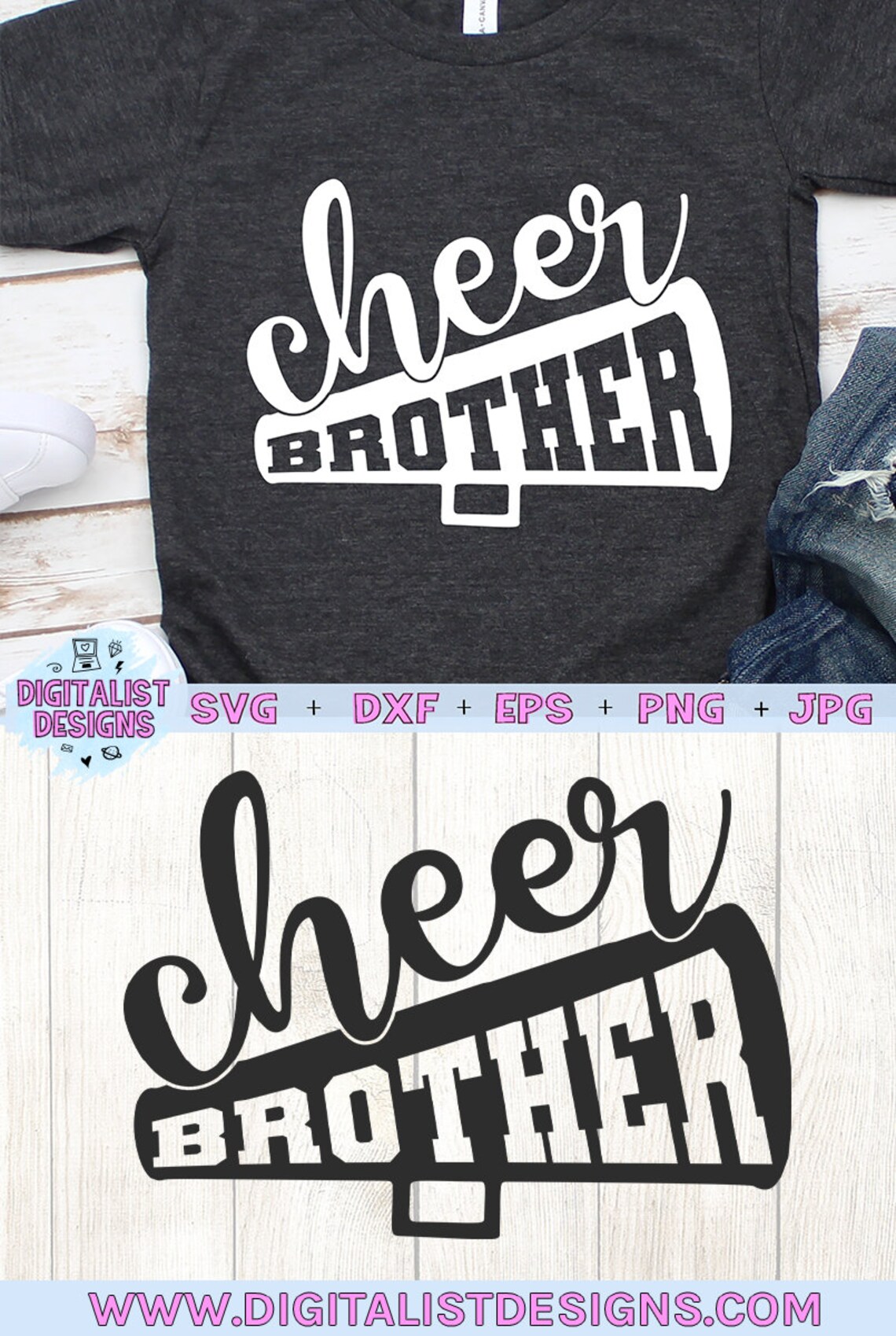 Cheer Svg Cheer Brother Cheer Shirt Cricut Cut File | Etsy