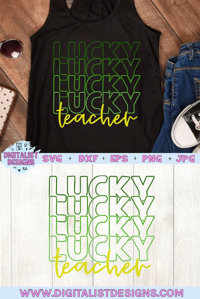 St patrick's day svg lucky teacher svg teacher svg | Etsy