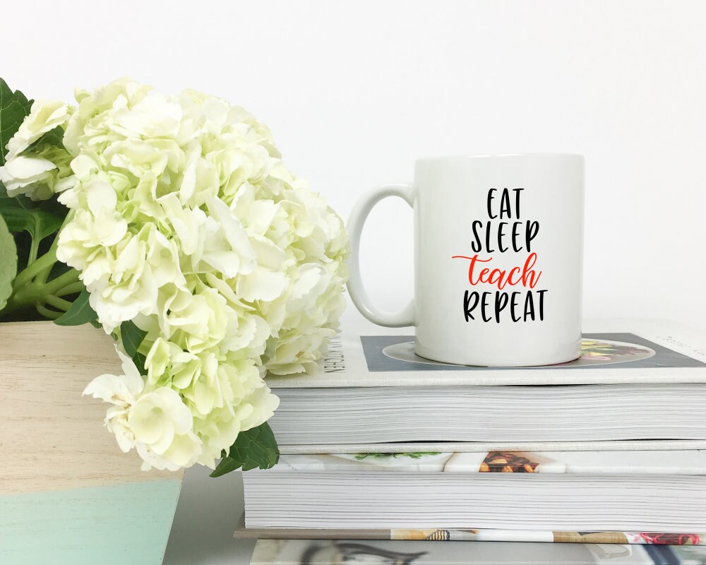 Eat Sleep Teach Repeat Svg Teacher Svg School Svg - Etsy