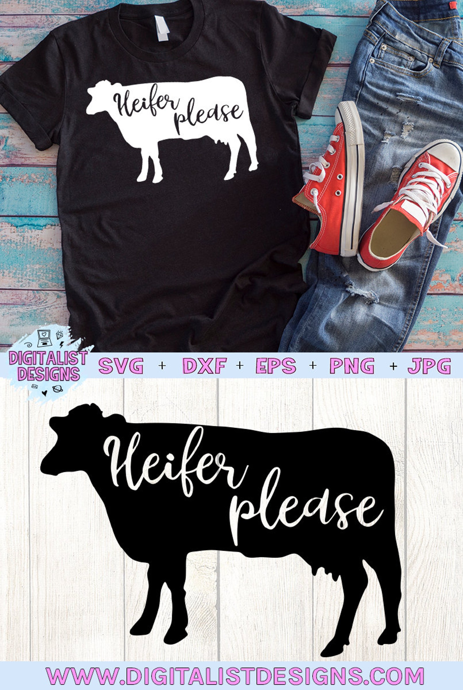 Cow Svg Heifer Svg Cow Clipart Svg Files Heifer Please - Etsy