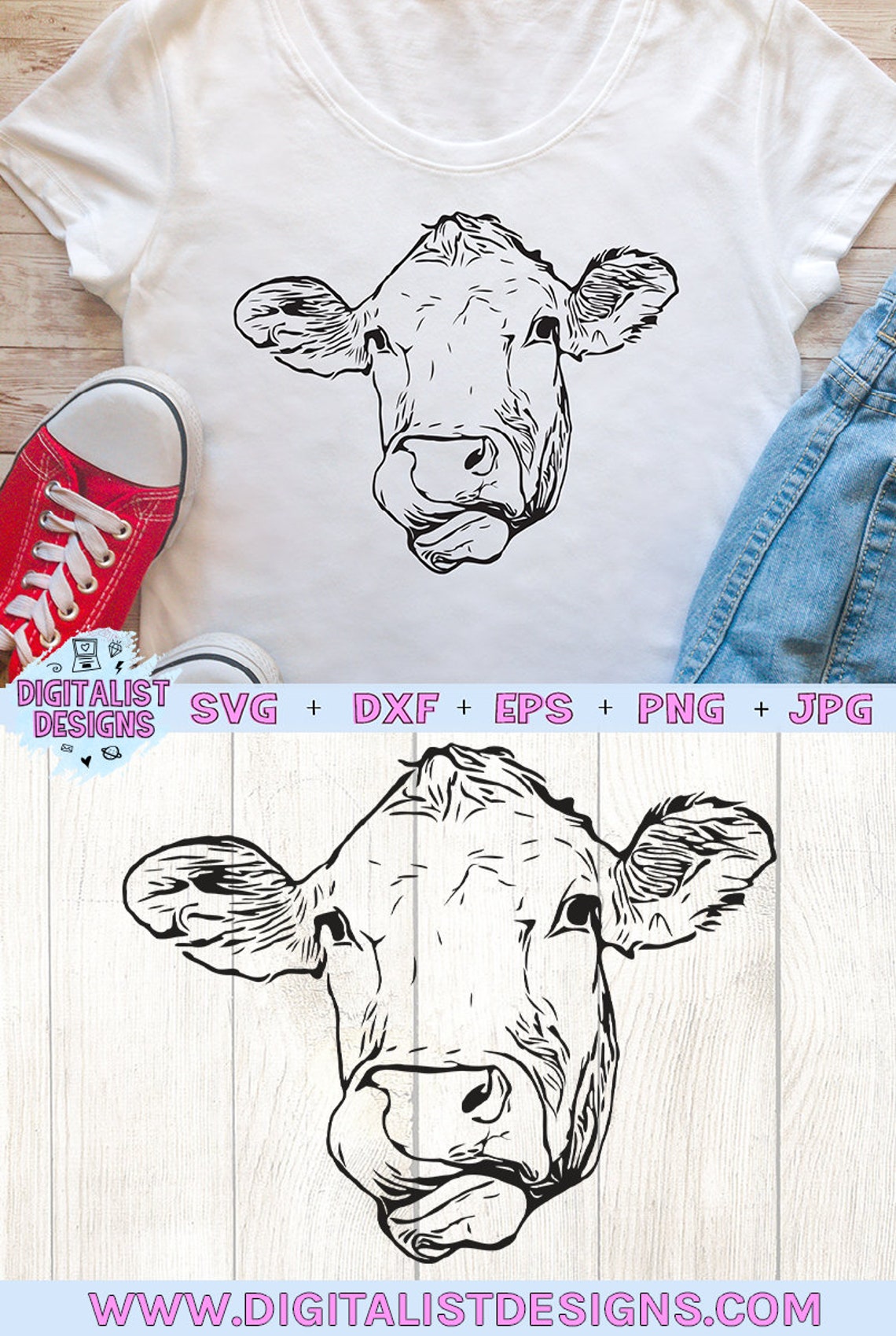 Cow Svg Heifer Svg Cow Clipart Cow Face Svg Svg Files | Etsy