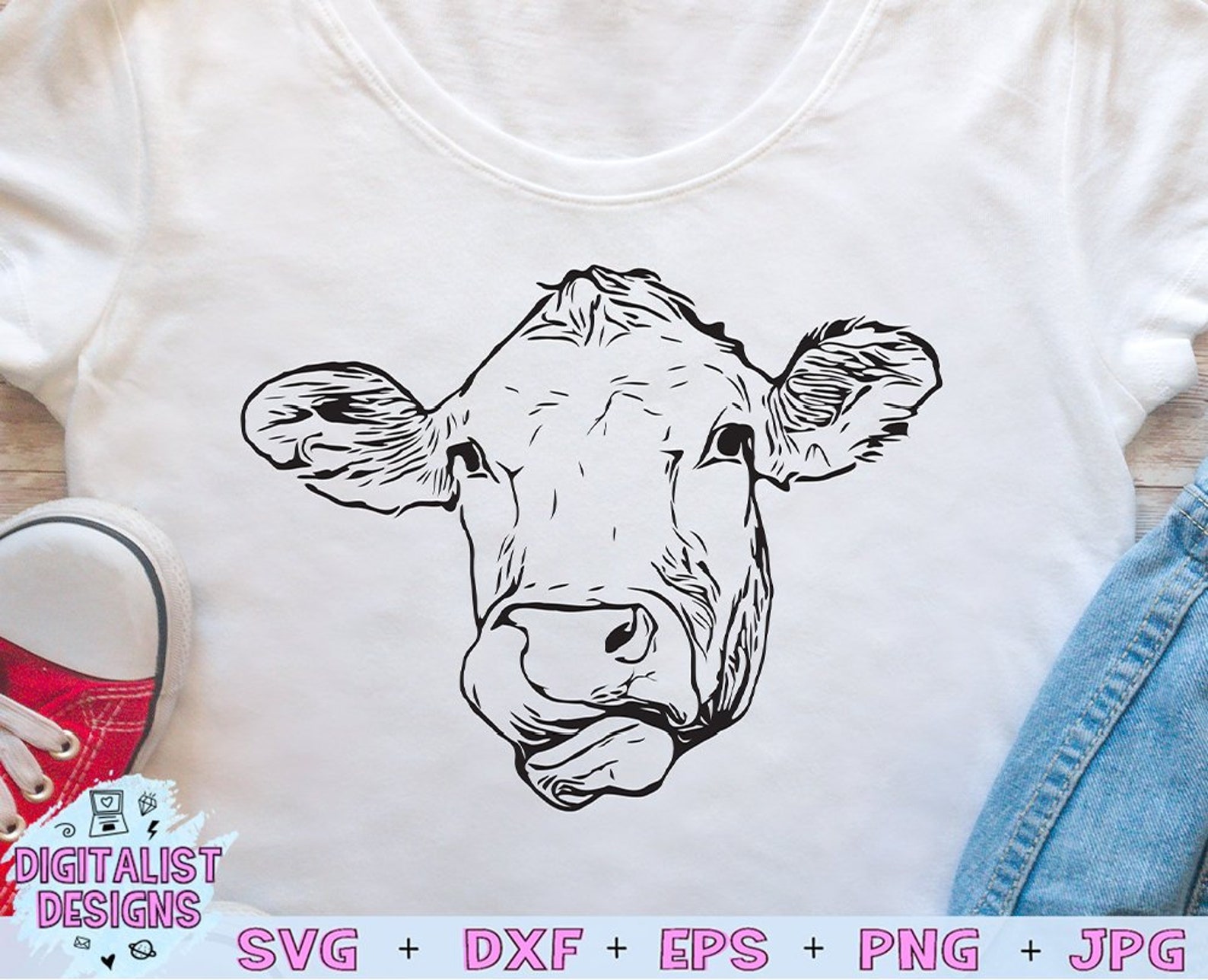 Cow Svg Heifer Svg Cow Clipart Cow Face Svg Svg Files | Etsy