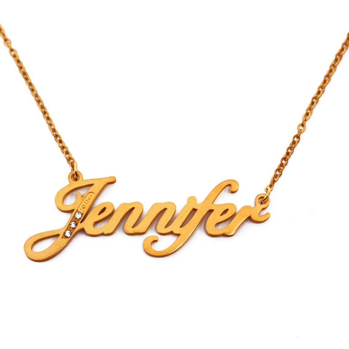 Jennifer Name Necklace Personalized Name Jewellery Silver - Etsy UK