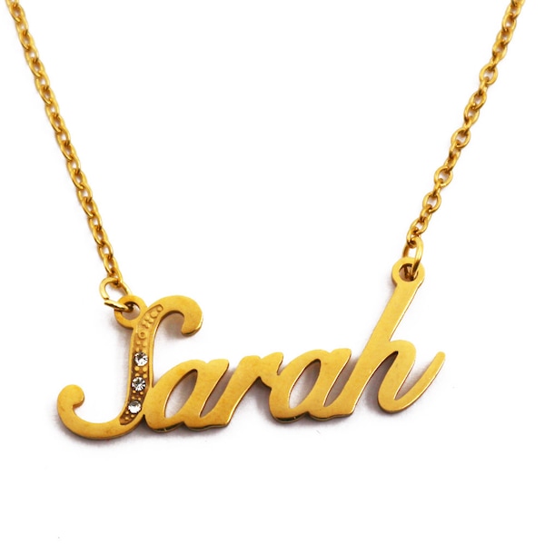 Sarah Name Necklace - Etsy