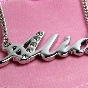 Name Necklace Alia Gold Plated 18ct Personalised Necklace With ...