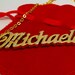 Name Necklace Michaela Gold Plated 18ct Personalised - Etsy Canada