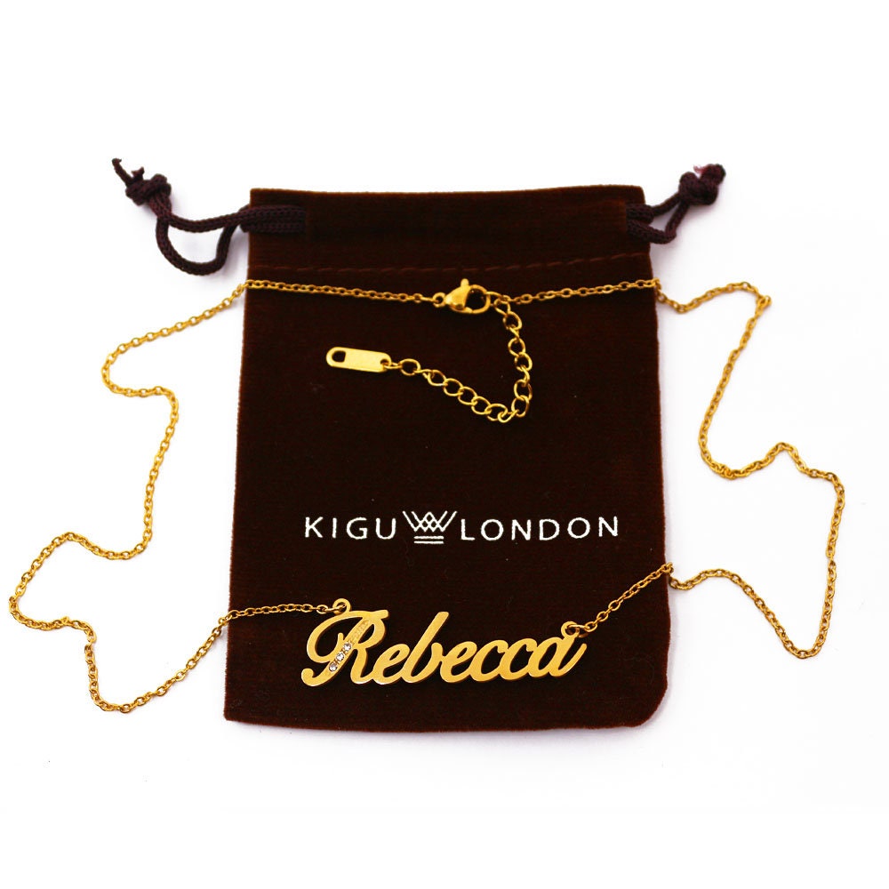 Rebecca Name Necklace Personalized Name Jewellery Silver | Etsy