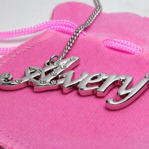 Name Necklace Avery Gold Plated 18ct Personalised Necklace - Etsy