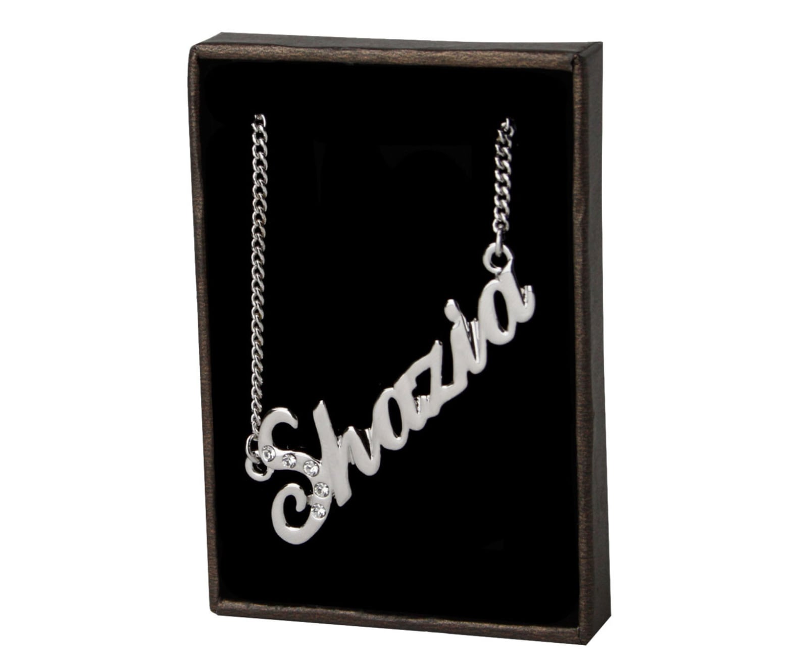 Name Necklace Shazia Gold Plated 18ct Personalised Necklace | Etsy