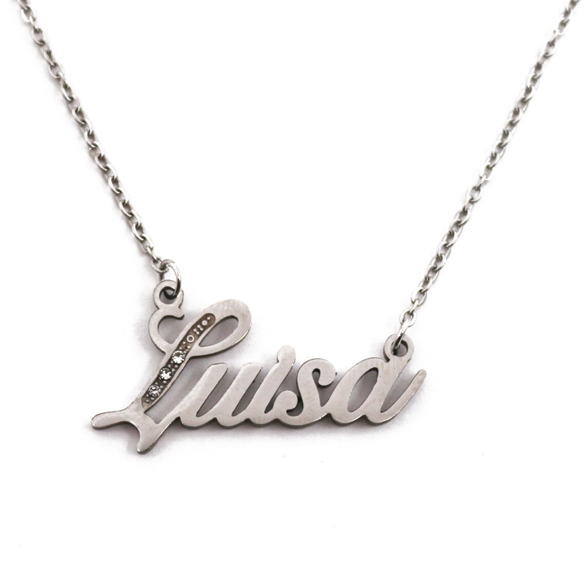 Luisa Name Necklace Personalized Name Jewellery Silver - Etsy