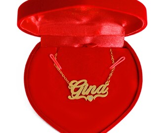 Gina Name Necklace - Etsy