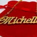 Name Necklace Michelle Gold Plated 18ct Personalised Necklace With ...