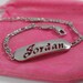 JORDAN Gold Plated Name Necklace & Name Bracelet Gift Set Personalized ...