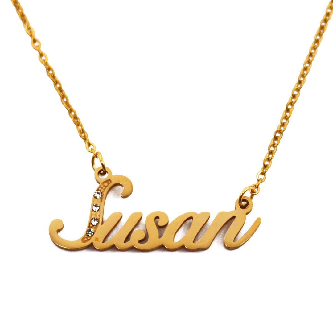 Susan Name Necklace Personalized Name Jewellery Silver - Etsy