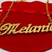 Name Necklace Melanie Gold Plated 18ct Personalised Necklace With Czech ...