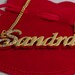 Name Necklace Sandra Gold Plated 18ct Personalised Necklace - Etsy